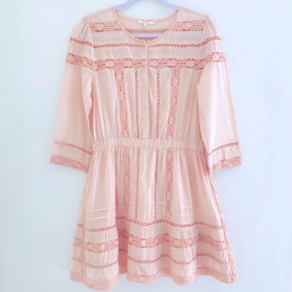 Tularosa | Dresses | Tularosa Payton Pink Crochet Lace Mini Dress ...